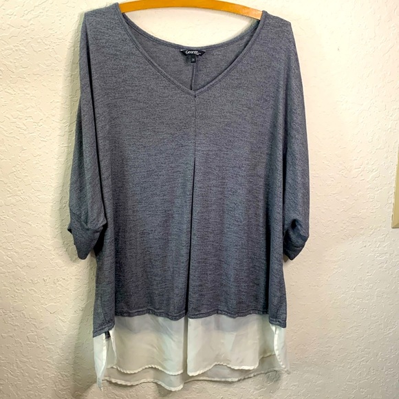 George | Tops | George Greywhite Layered Look Top | Poshmark